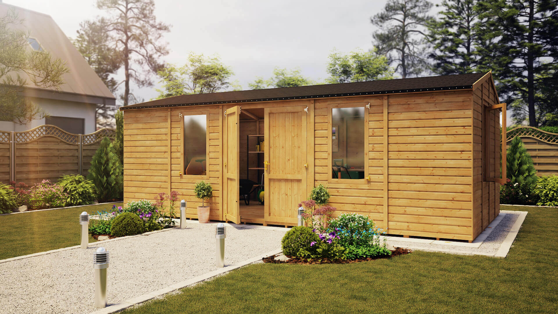 22 x 12 Wooden Garden Sheds | Project Timber | Free UK Delivery
