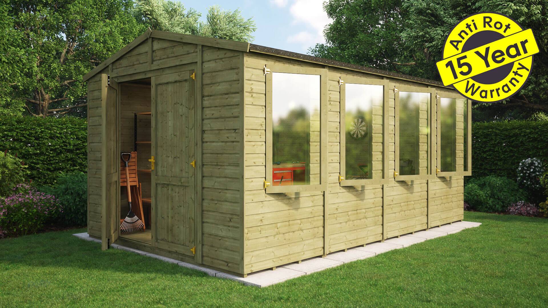 16 x 10 Garden Sheds | Wooden Garden Sheds | Project Timber