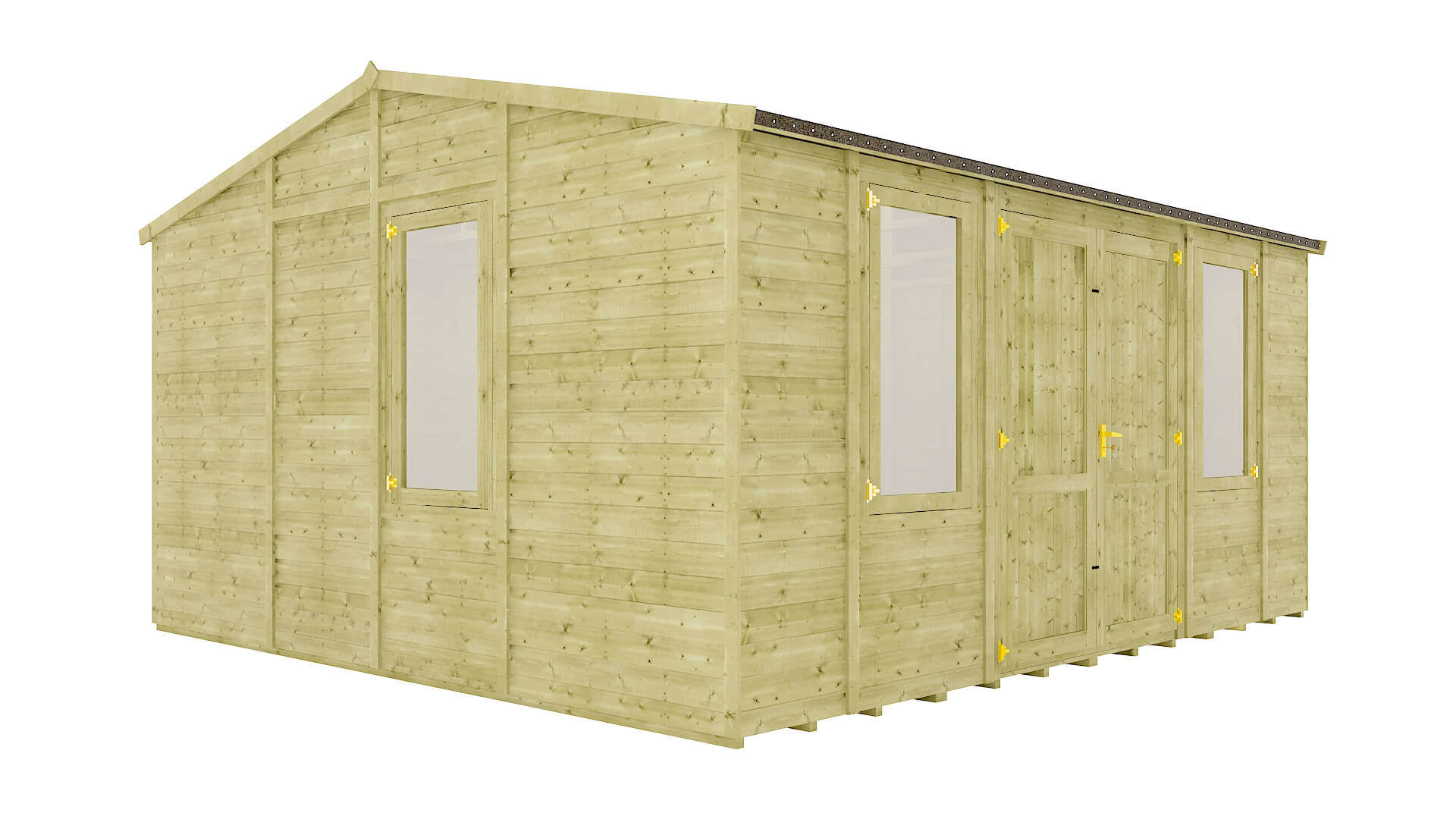 16 x 14 Wooden Garden Sheds | Project Timber | Free UK Delivery