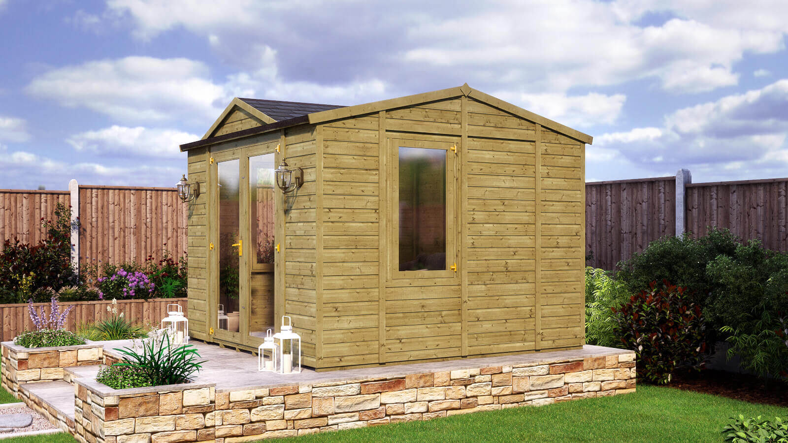 Pressure Treated Grandmaster Clockhouse Garden Room