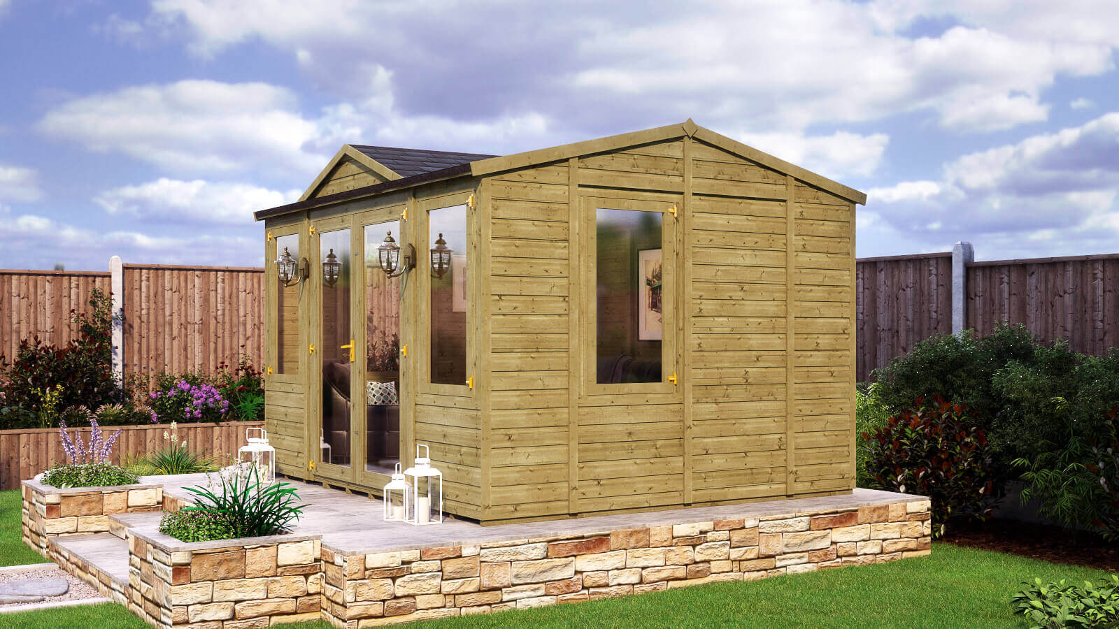 Pressure Treated Grandmaster Clockhouse Garden Room