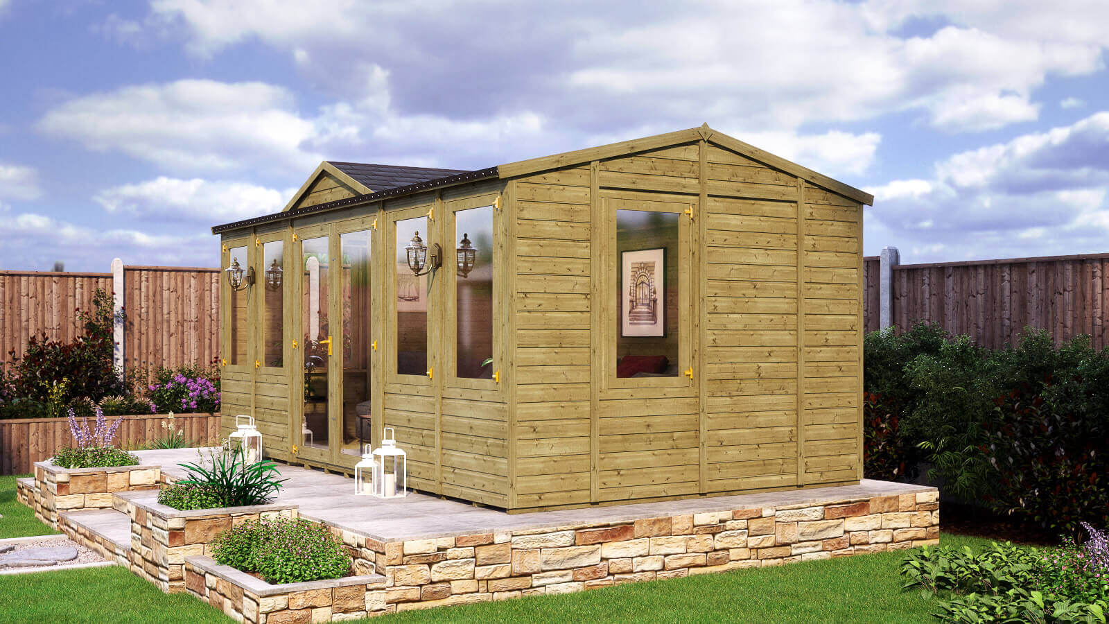 Pressure Treated Grandmaster Clockhouse Garden Room