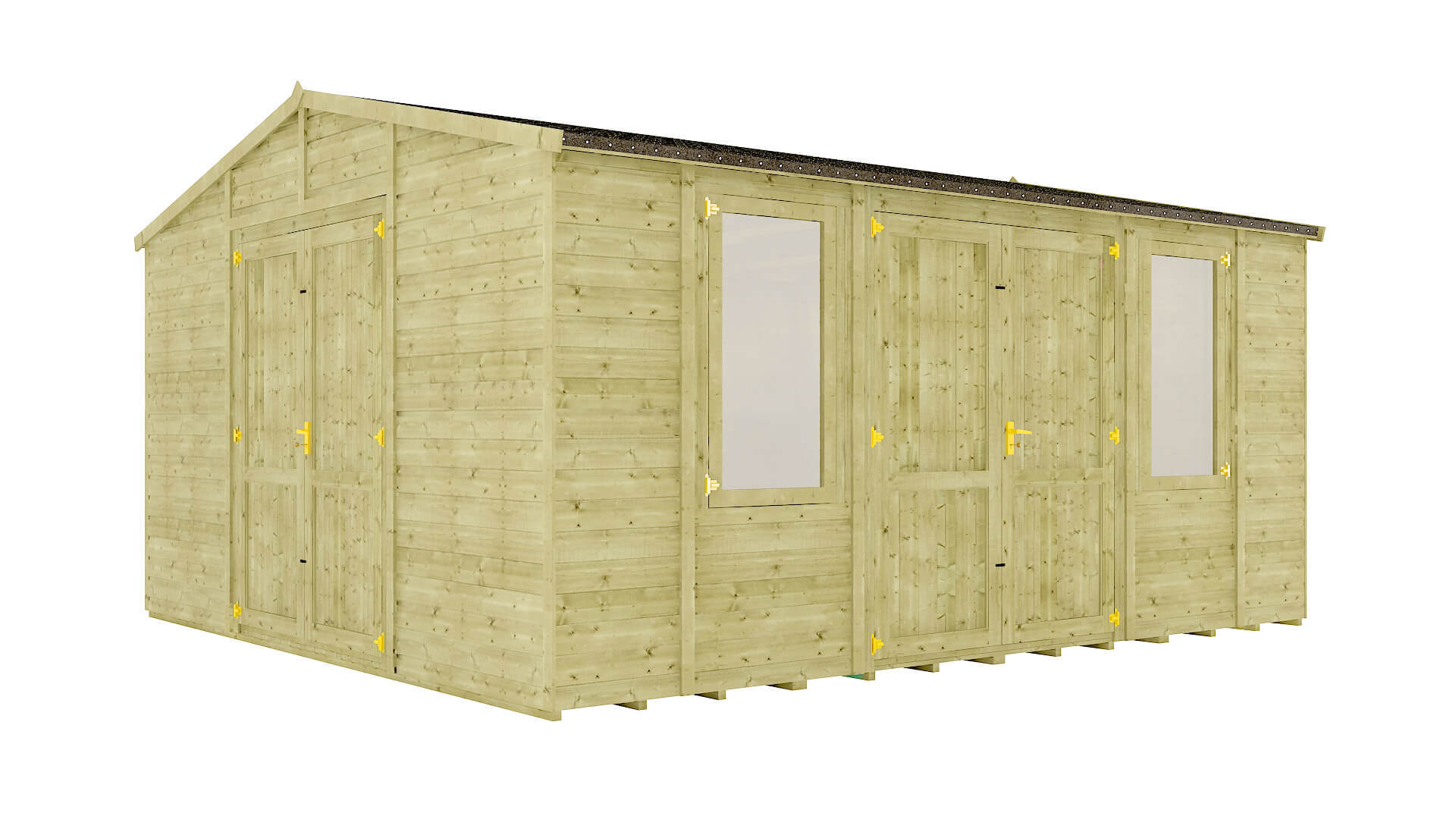 16 x 14 Wooden Garden Sheds | Project Timber | Free UK Delivery