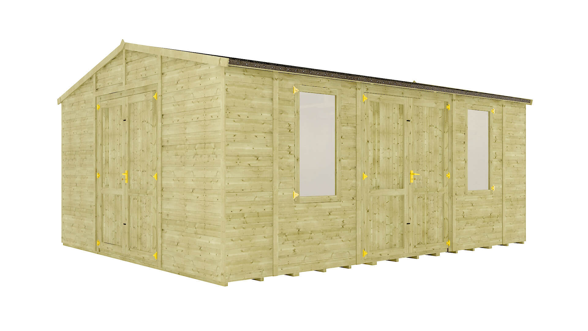 18 x 14 Wooden Garden Sheds | Project Timber | Free UK Delivery