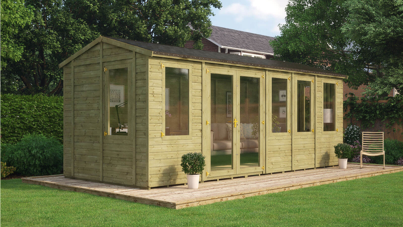 20 x 8 Summerhouses | Project Timber | Free UK Delivery