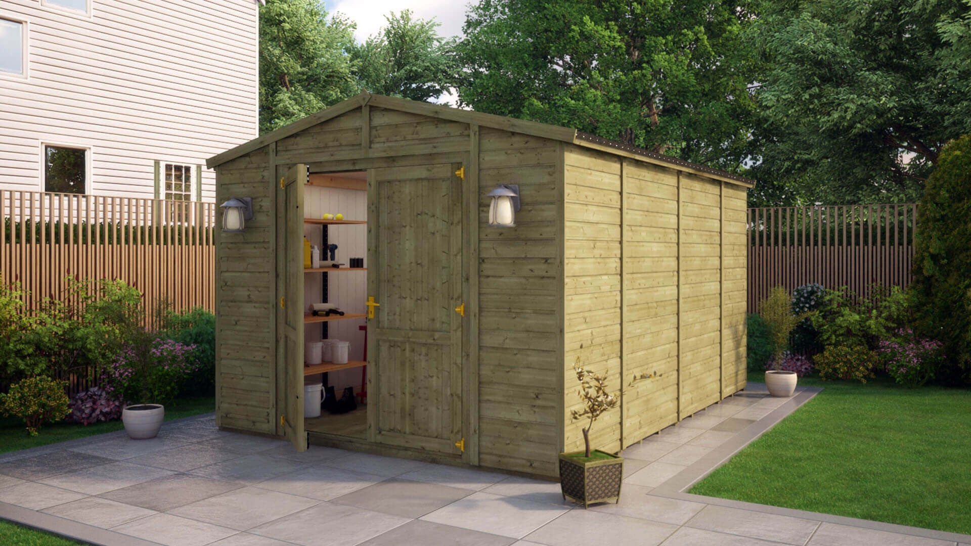 14 x 10 Garden Sheds | Wooden Garden Sheds | Project Timber | Free UK ...