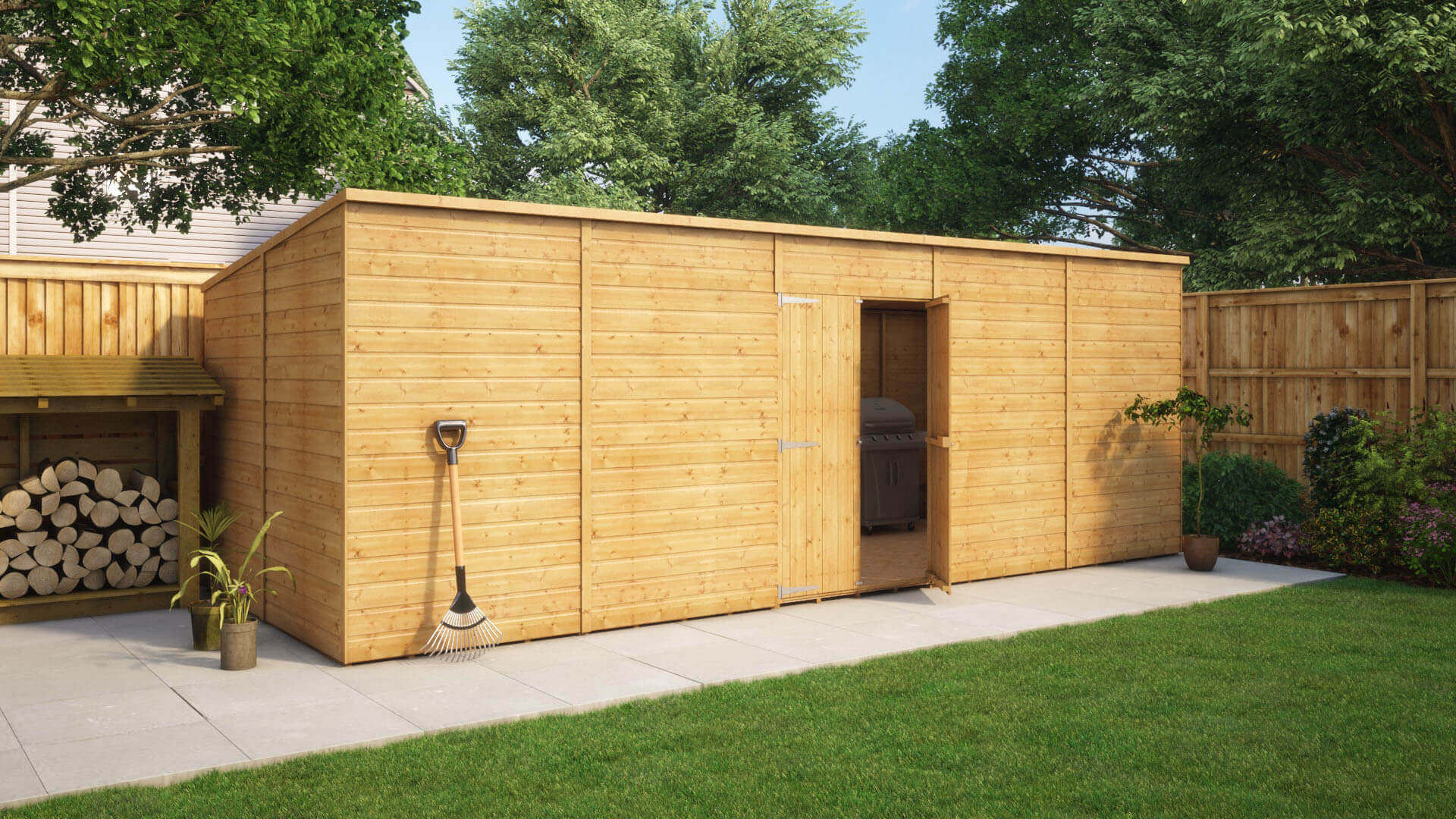 20 x 8 Wooden Garden Sheds | Project Timber | Free UK Delivery