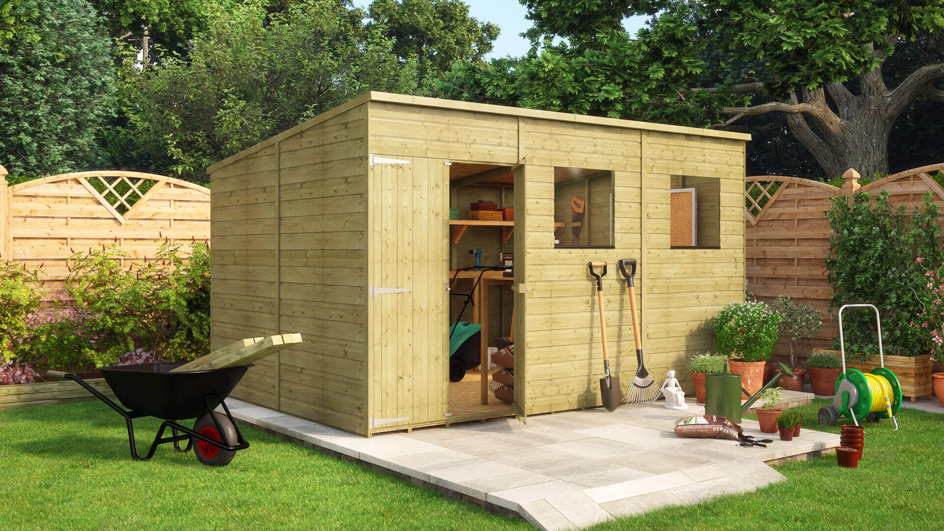 12 x 8 Pressure Treated Buildings | Premium Garden Shed