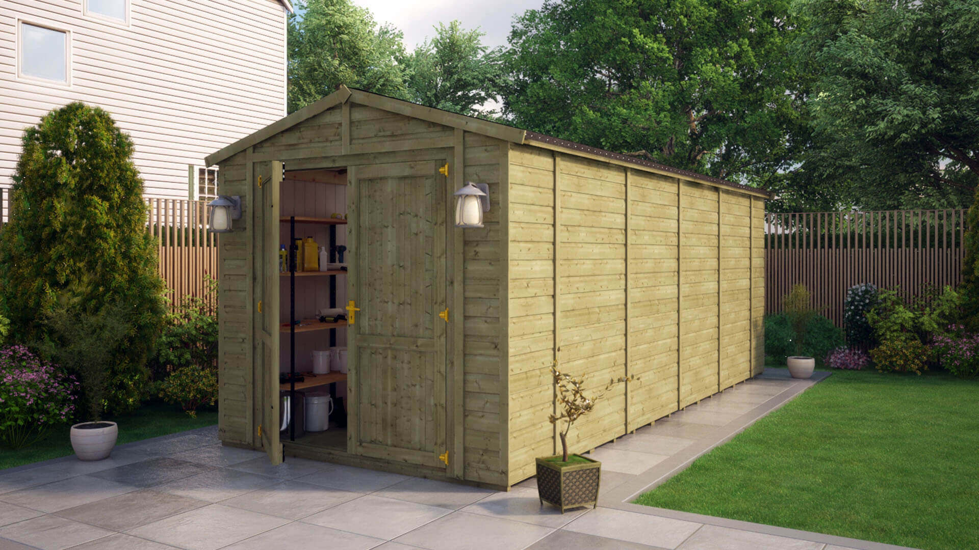 20x8 Sheds| 20 x 8 Wooden Garden Storage Sheds | Project Timber