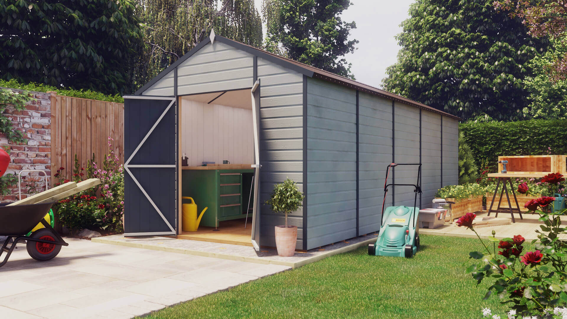 20x8 Sheds| 20 x 8 Wooden Garden Storage Sheds | Project Timber