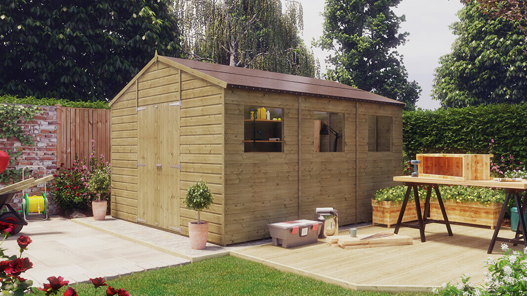 12 x 10 Garden Sheds | Project Timber | Free UK Delivery