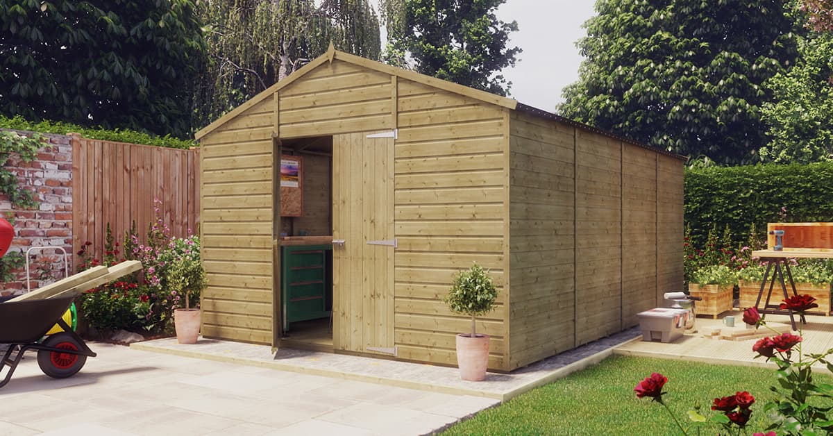 Windowless Hobbyist Apex Garden Shed | Pressure Treated