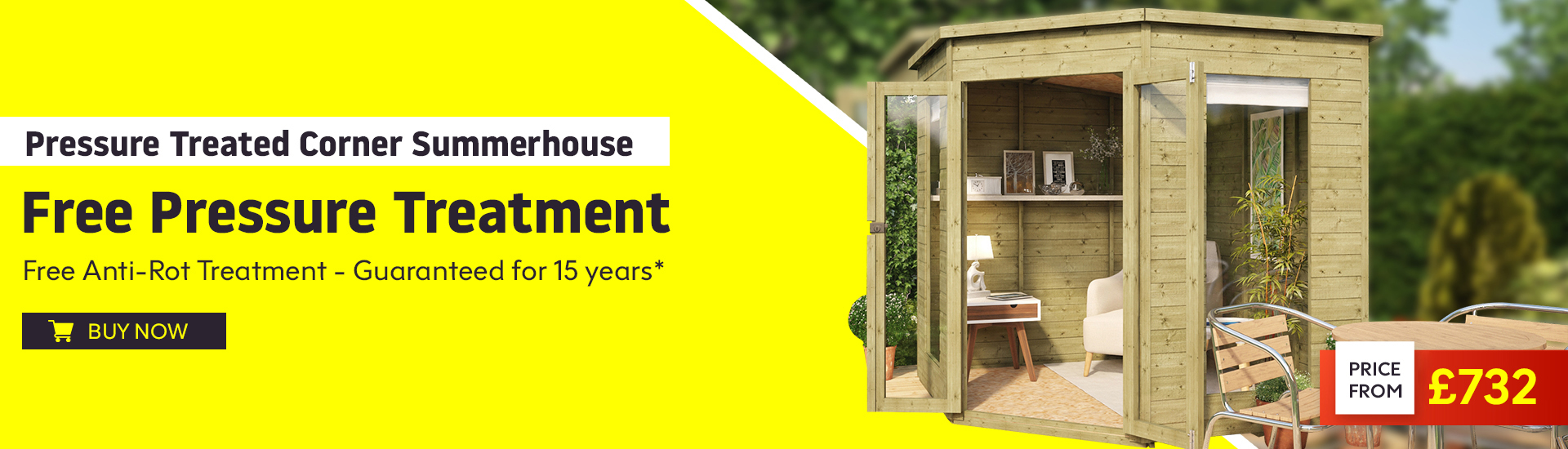 Pressure Treated, Shiplap, Loglap, T&G and Windowless Garden Sheds