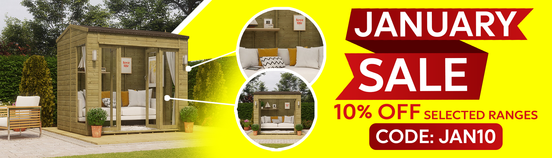 Pressure Treated, Shiplap, Loglap, T&G and Windowless Garden Sheds