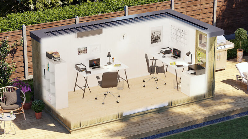 Home Office | My Den double door Fully Insulated | Hobby Room