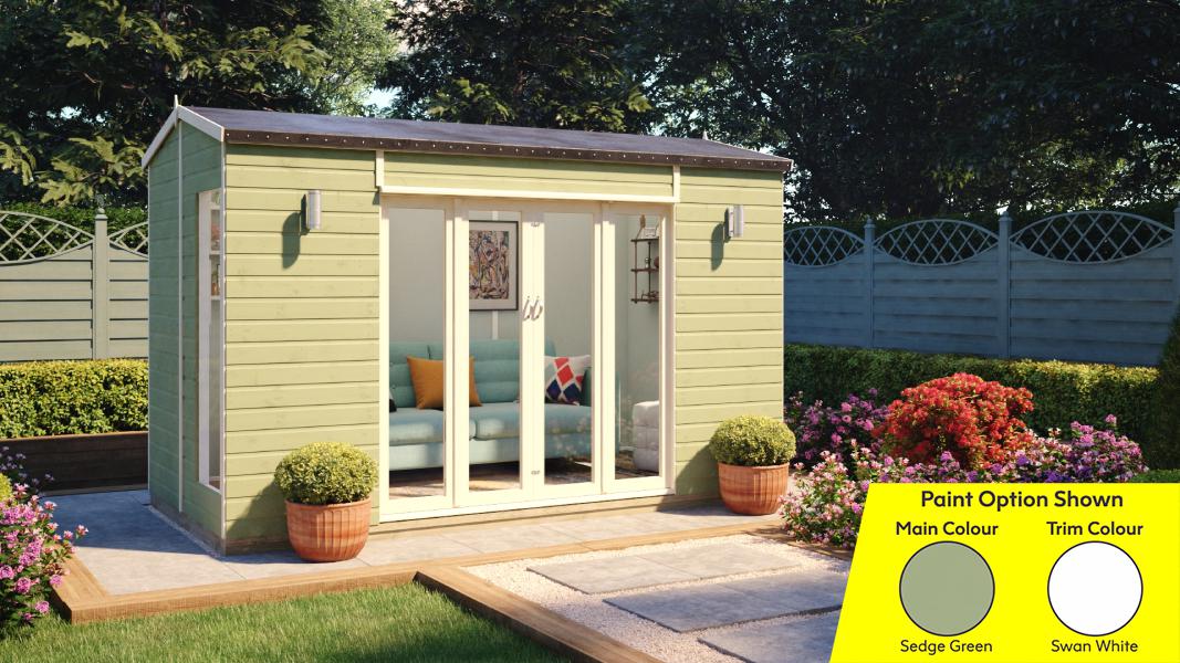 White Summer House Garden