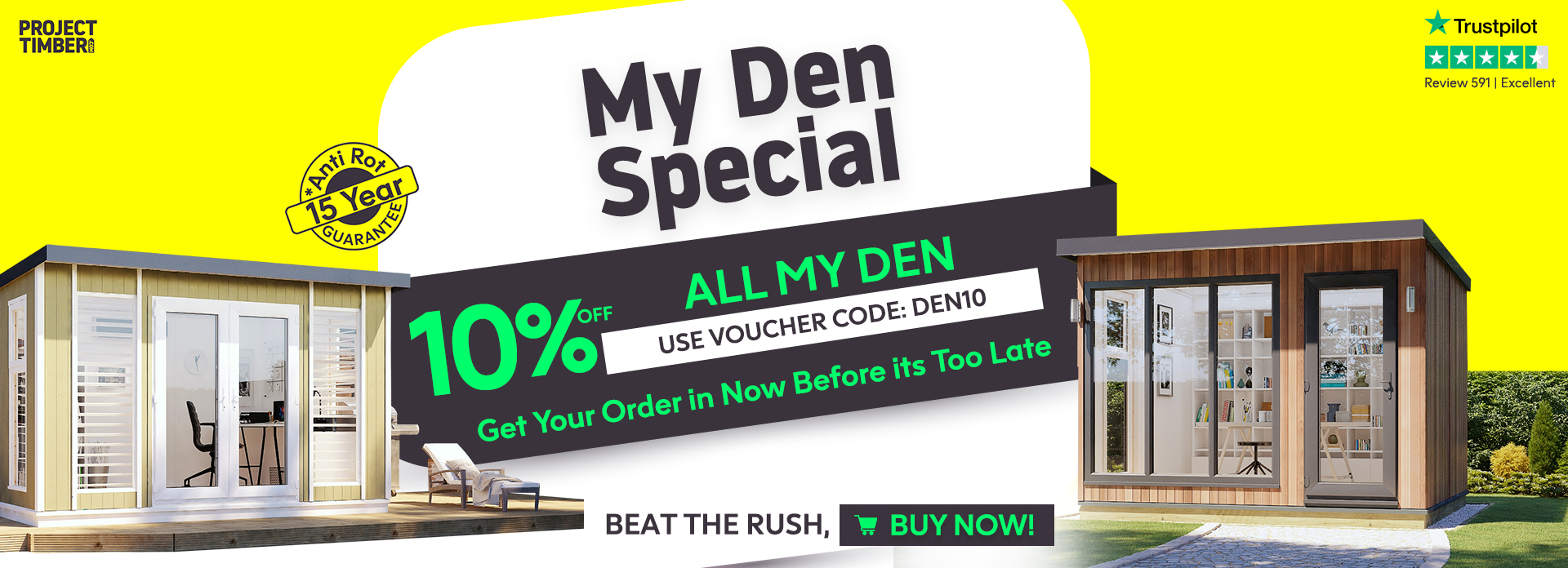 Project Timber™ - Pressure Treated, Shiplap, T&G and Windowless Garden ...